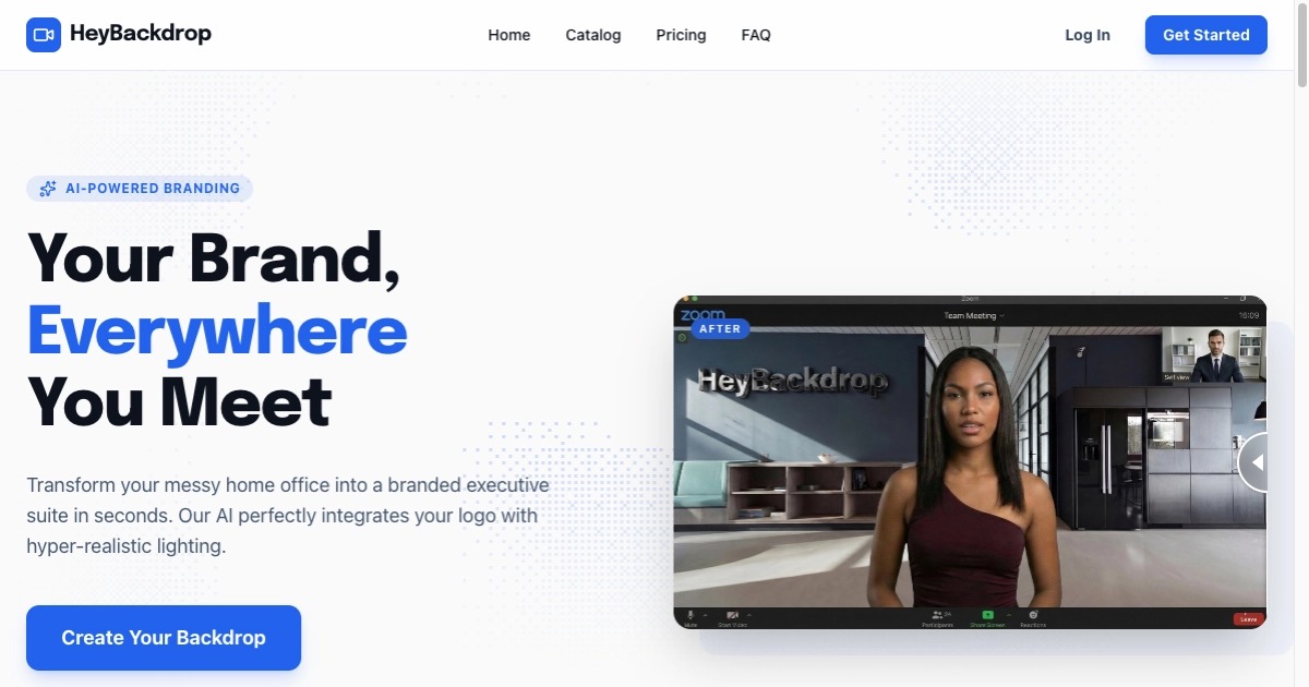 Professional AI Video Call Backgrounds with Your Brand